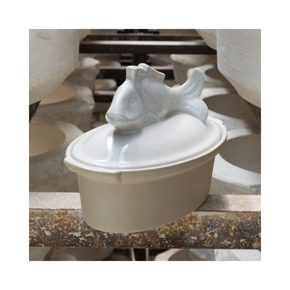 Terrine poisson en grès Digoin - 2 coloris