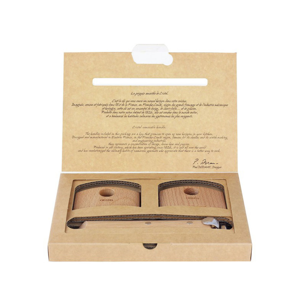 Set poignée et anses CRISTEL en bois - 3 finitions